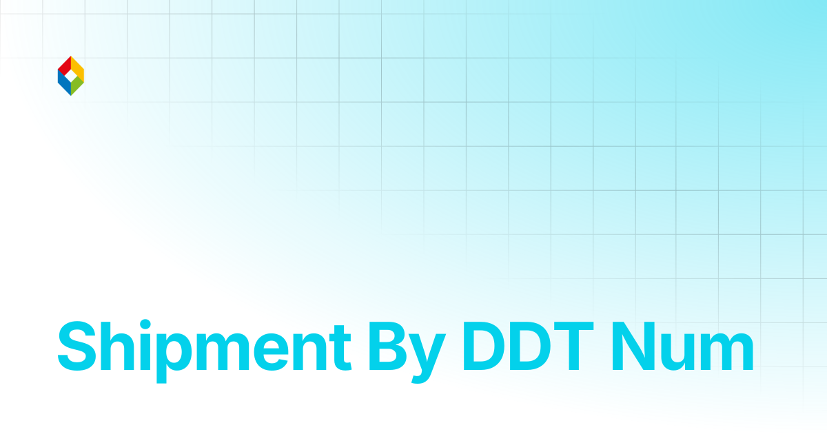 Shipment By DDT Num | English | API Documentation