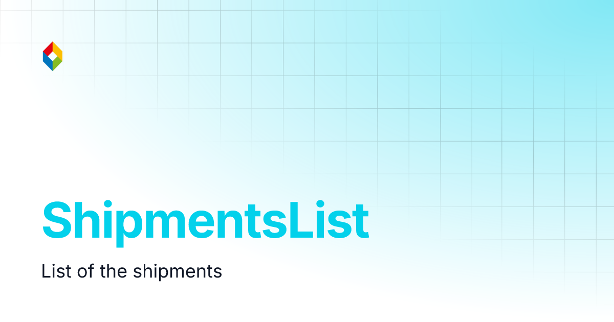 ShipmentsList | English | API Documentation