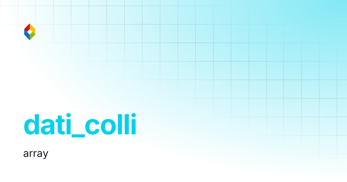 dati_colli | API Documentation